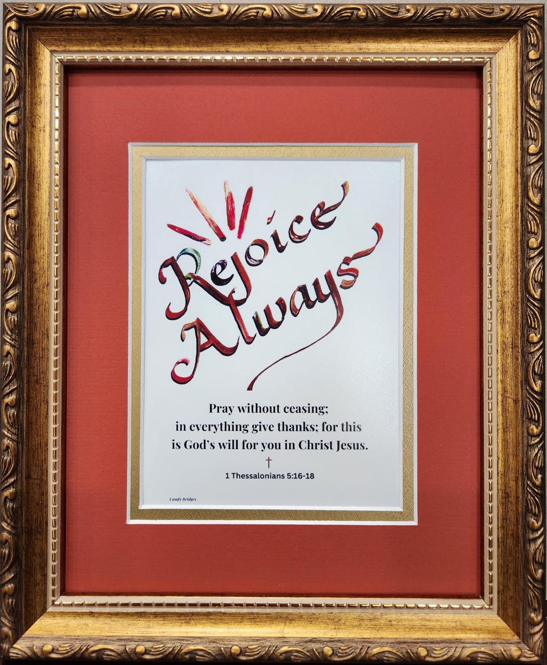 Rejoice Always Scripture Verse Custom Framed and Matted Picture - Etsy