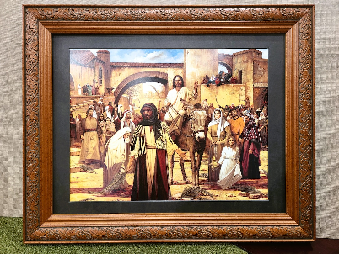 Jesus Entering Jerusalem Custom Framed Print - Etsy