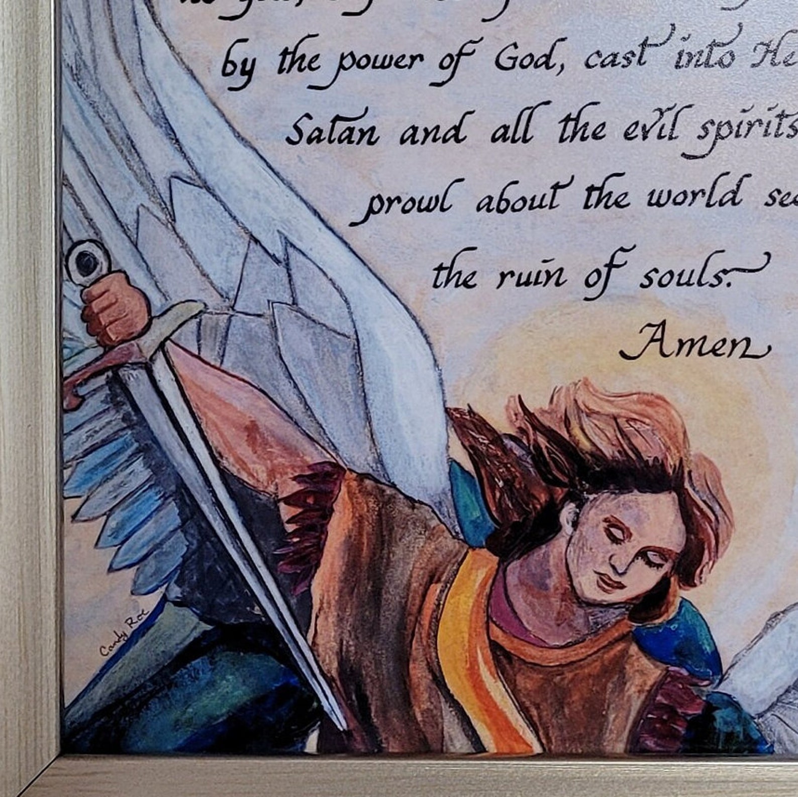 St. Michael the Archangel Desktop Framed Print - Etsy