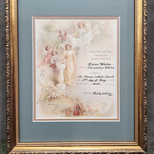 Baptism Certificate With Picture - Etsy
