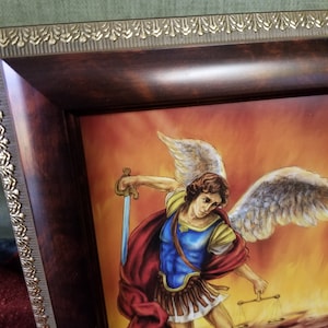 Saint Michael Framed Desktop or Shelf Picture 5" X 7" - Etsy