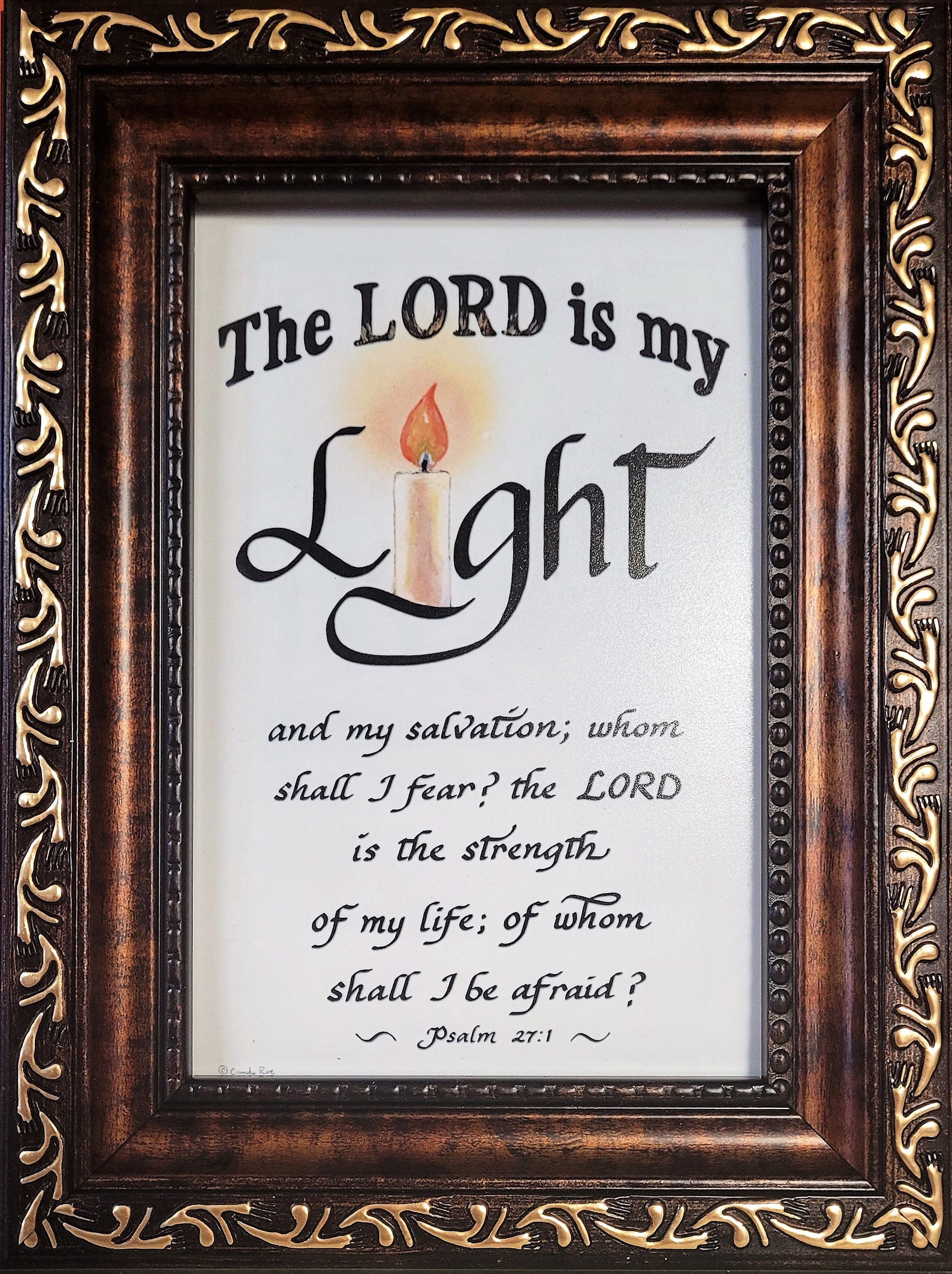 The Lord is My Light and My Salvation Framed Picture Psalm 27 - Etsy