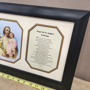 St Joseph and Jesus Framed Religious Wall Decor With Prayer - Etsy