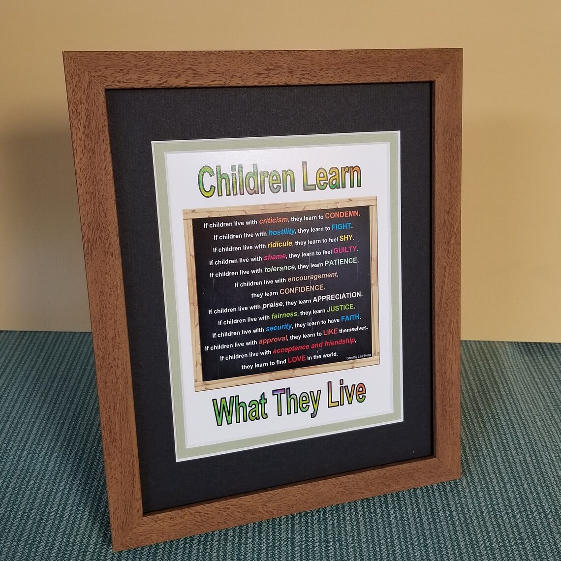 Children Learn What They Live Poem Quote by Dorothy Law Nolte | Etsy