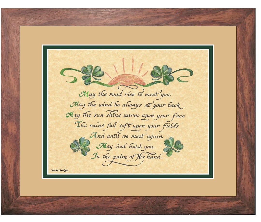 May the Road Rise up to Meet You Irish Blessing Prayer Custom Framed ...