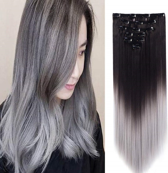 Grey Dip Dye Hair