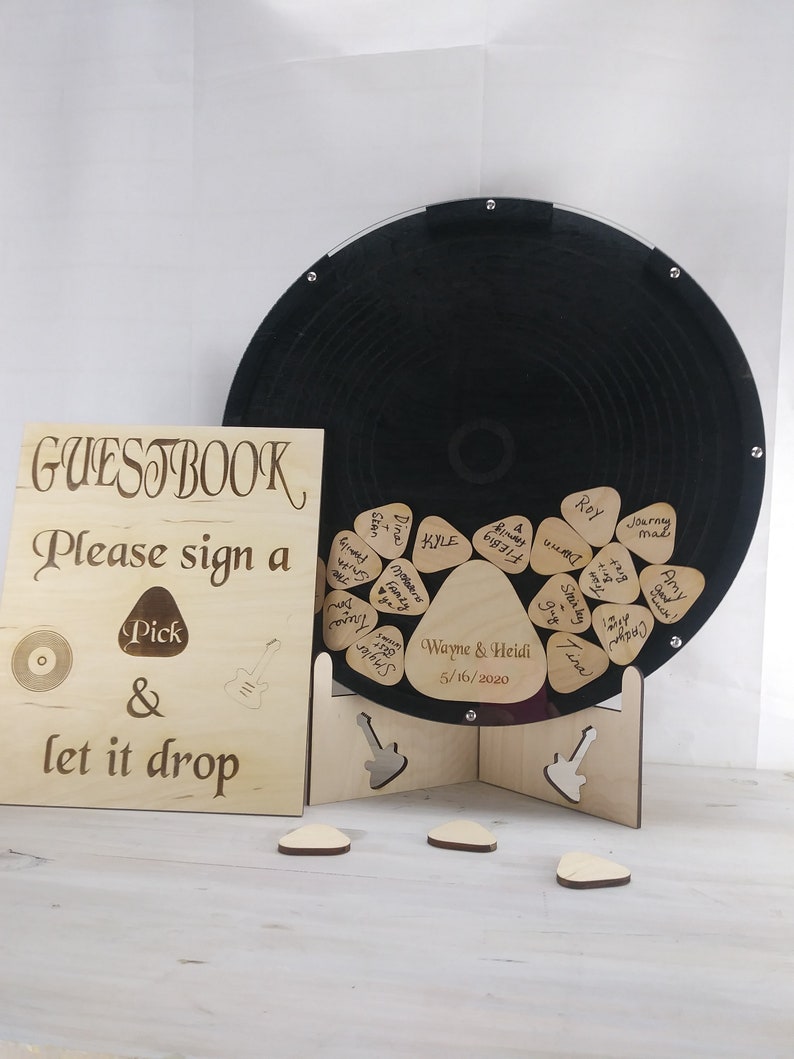 Guestbook Alternative Drop Box Frame Vinyl Record Guest Book - Etsy