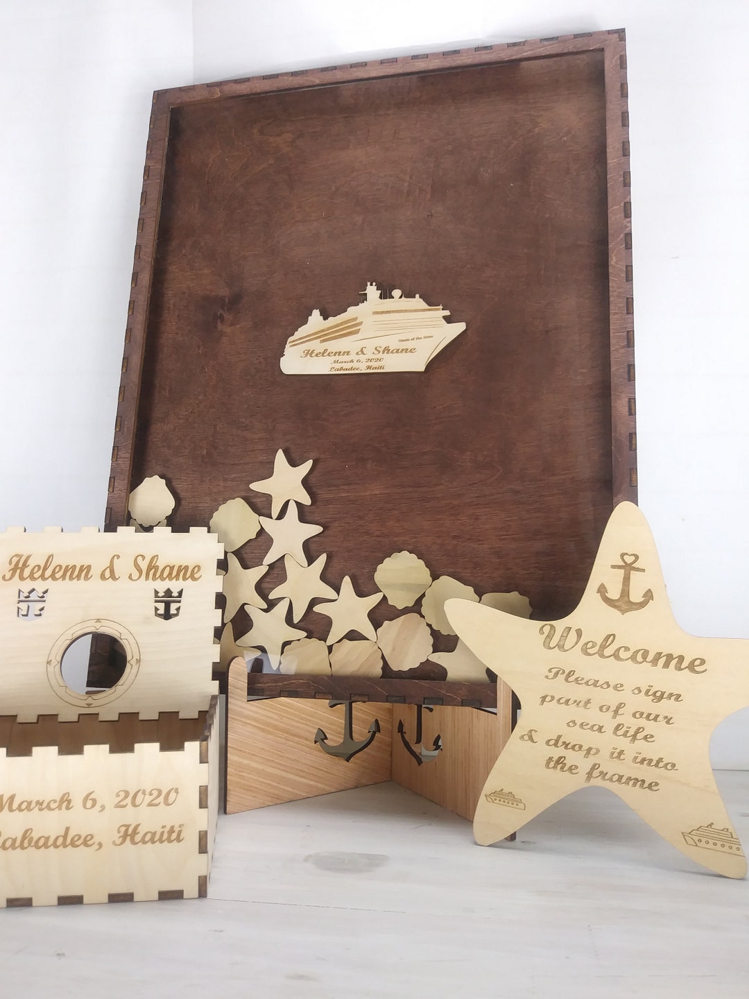 Guest Book Wedding Guest Book Drop Box (alternate Guestbook) Shadow Box ...