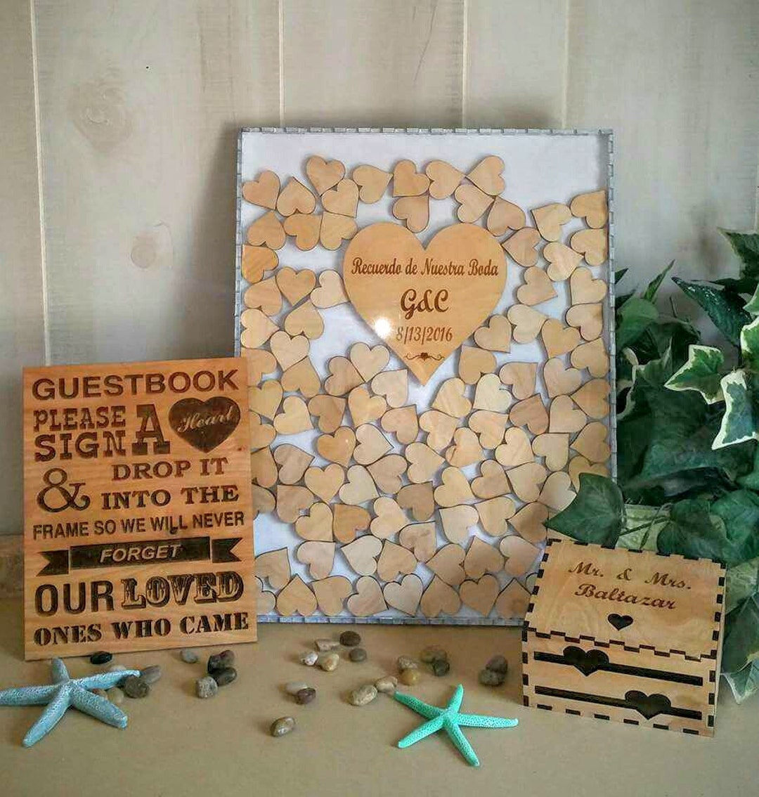 Personalized Wedding Guest Book Shadow Box, Drop Box Alternative - Etsy