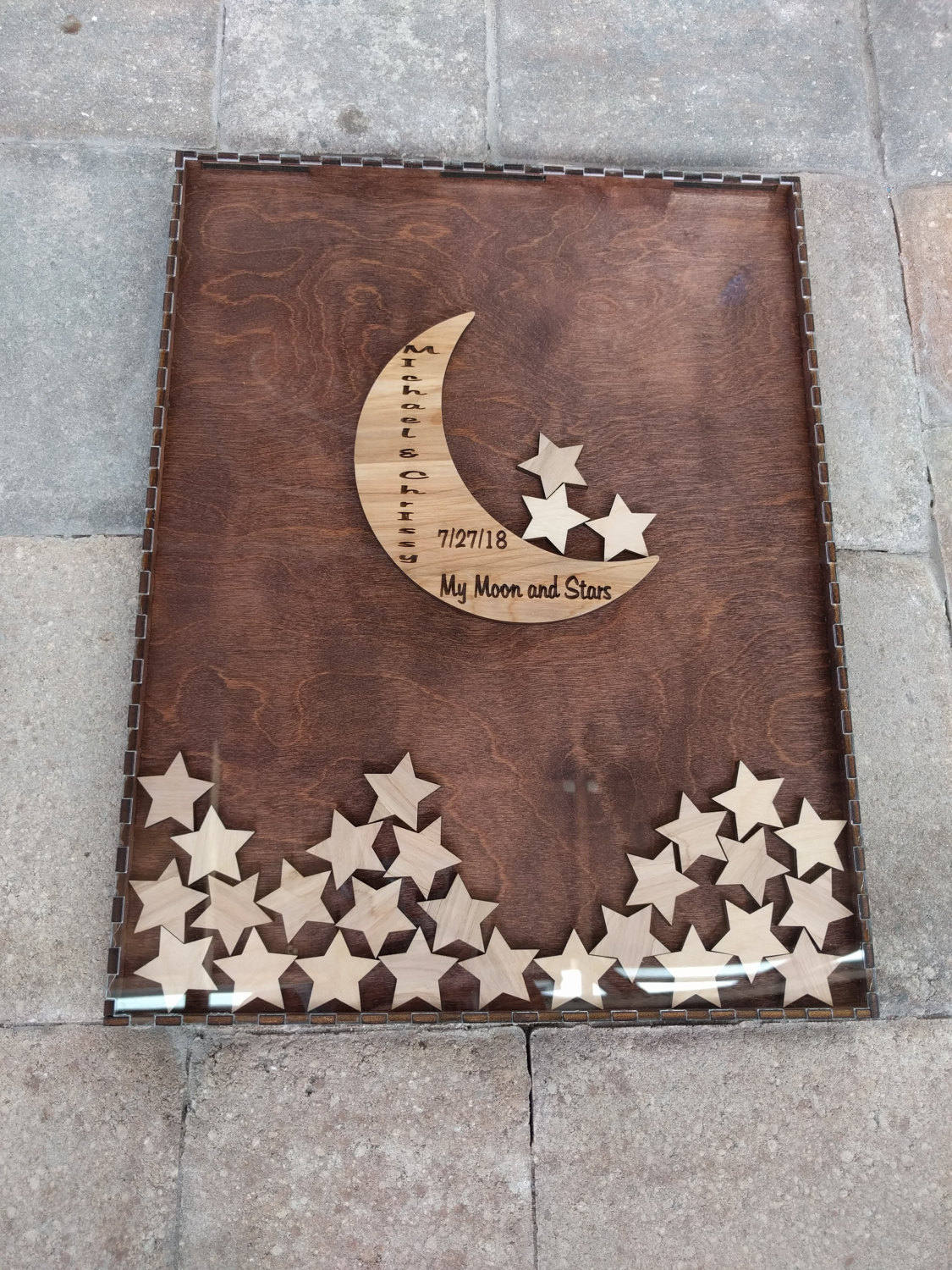 Guest Book for 150 Guest Moon and Stars Guestbook Alternative - Etsy