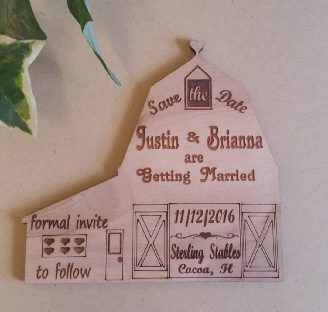 Save the Date Barn Wedding, Wedding Save a Date, Rustic Wedding, Barn ...