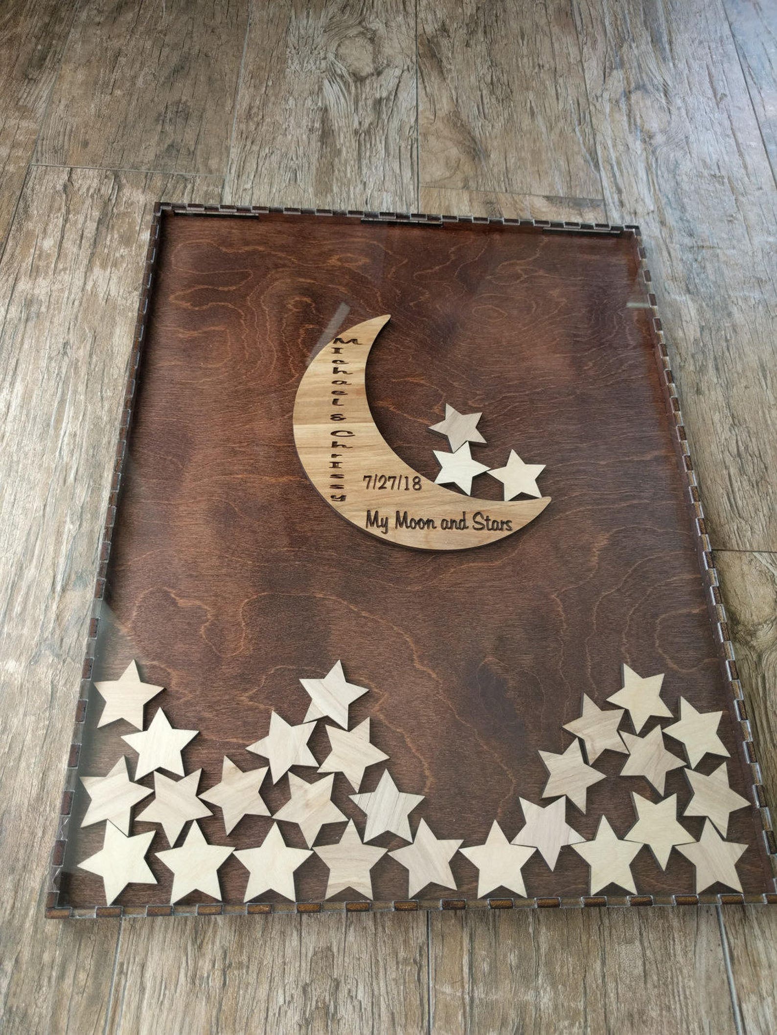 Guest Book for 150 Guest Moon and Stars Guestbook Alternative - Etsy
