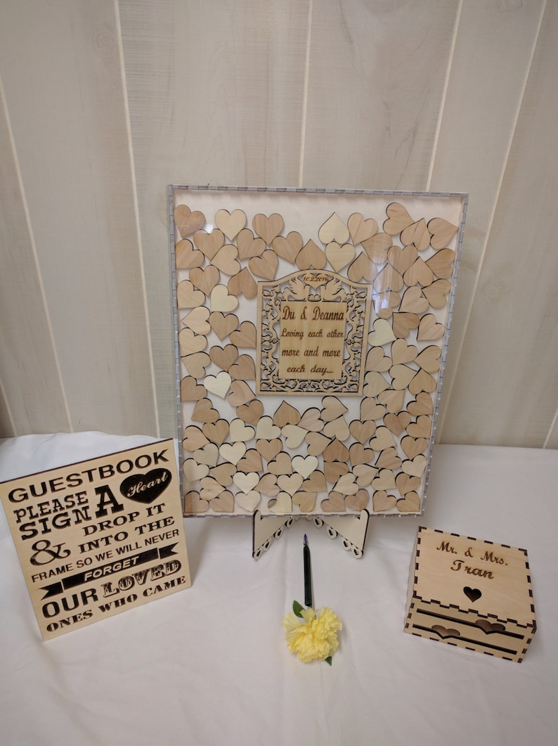 Wedding Guest book drop box Alternate Guestbook Shadow Box | Etsy