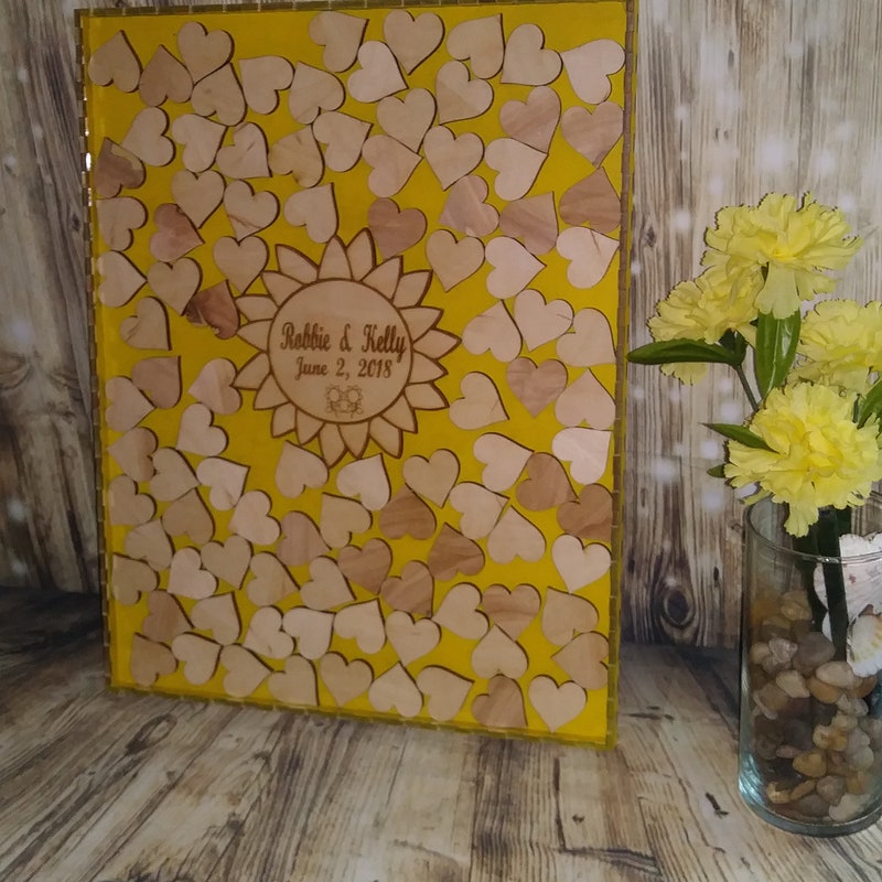 Sunflower Guest Book - Etsy