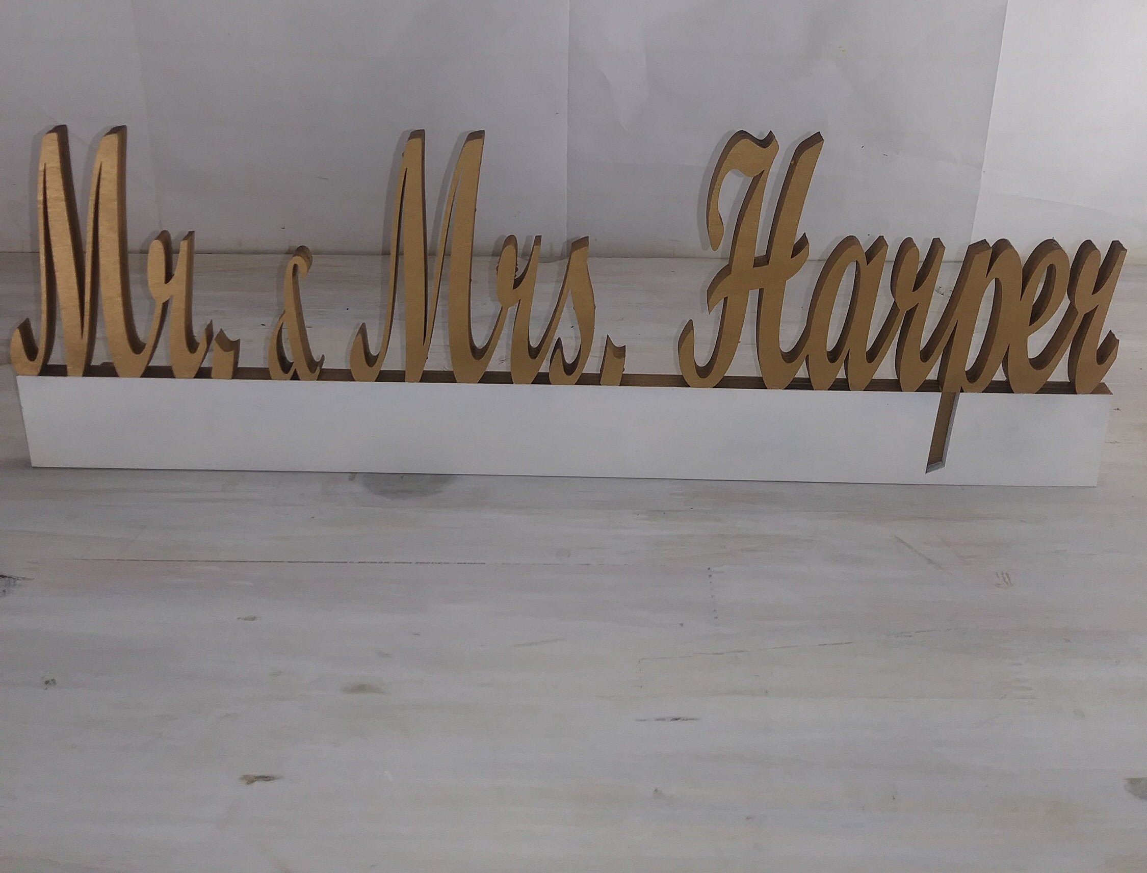 Table Signs Last Name Sign Wooden Letters Free Standing Signs - Etsy