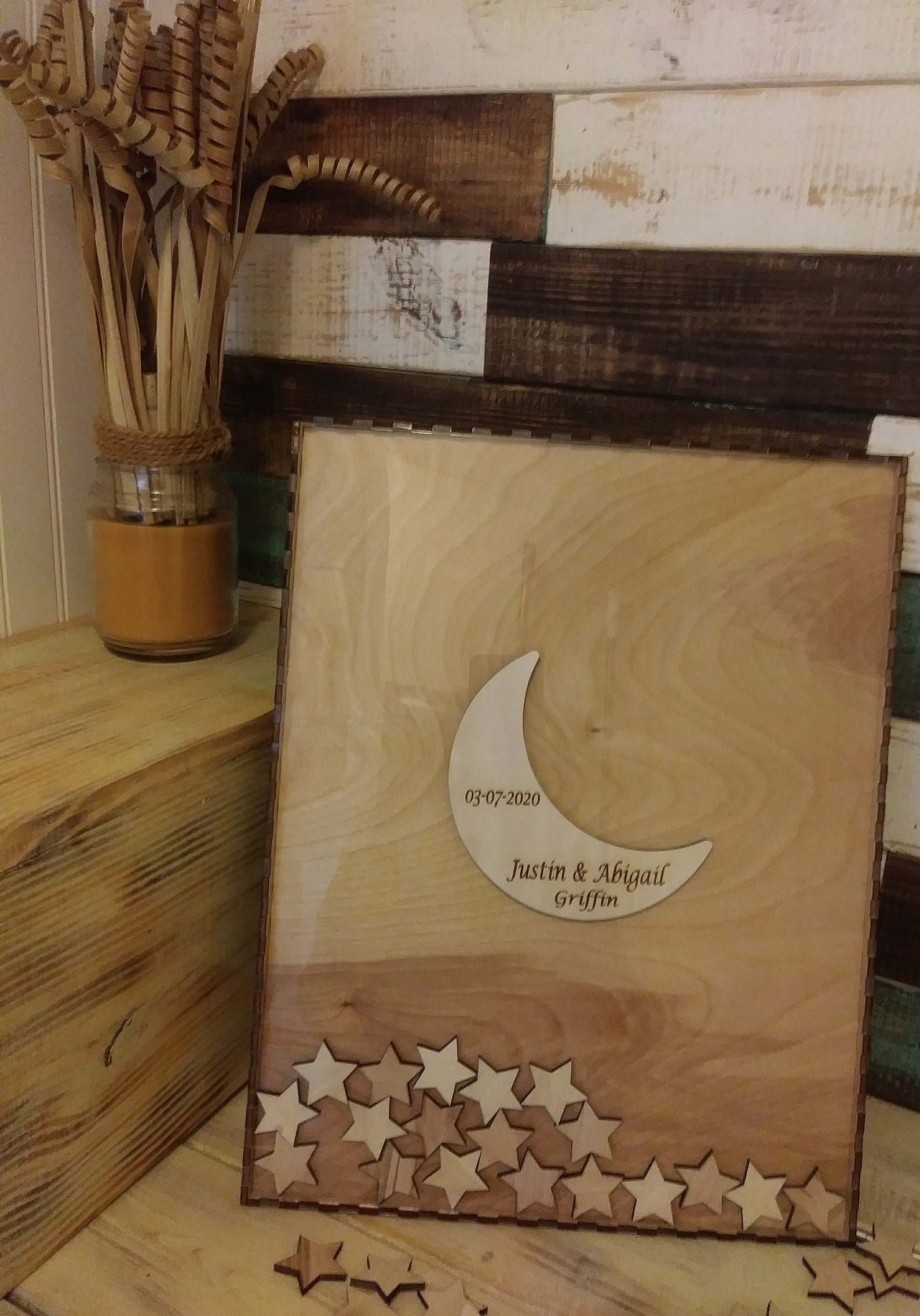 Guest Book for 150 Guest Moon and Stars Guestbook Alternative - Etsy