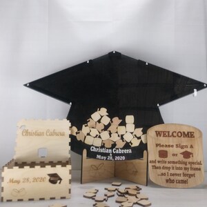 Graduation Guest Book Alternative, Graduation Gift,guest Book,rustic ...