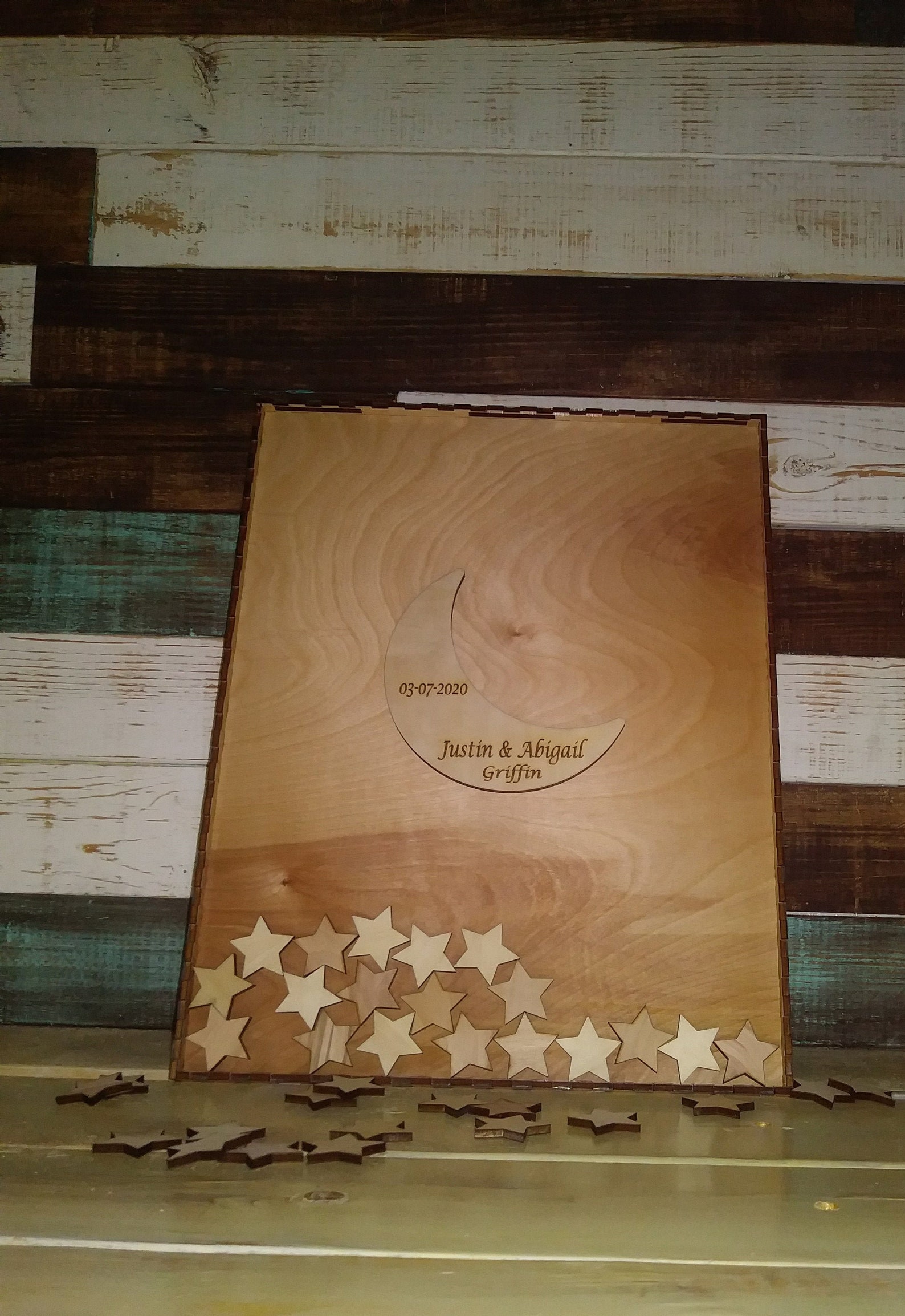 Guest Book for 150 Guest Moon and Stars Guestbook Alternative - Etsy