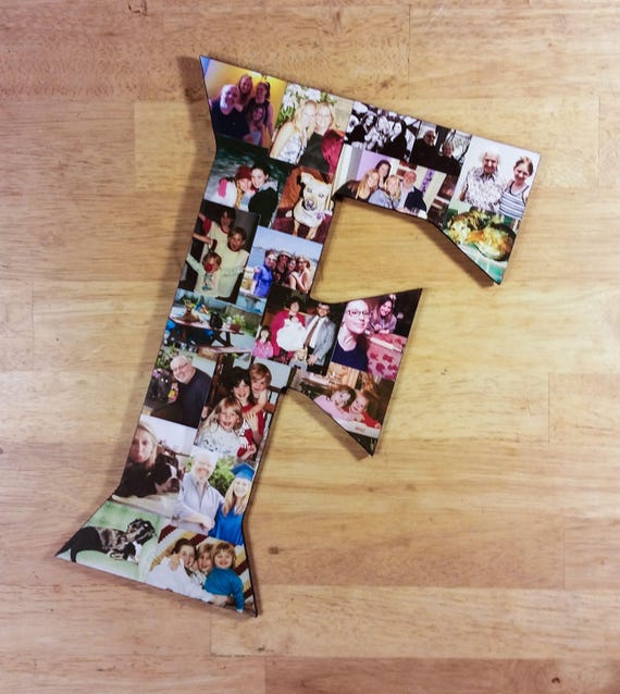 Custom Photo Collage Letter and Custom Photo Collage Frame for | Etsy
