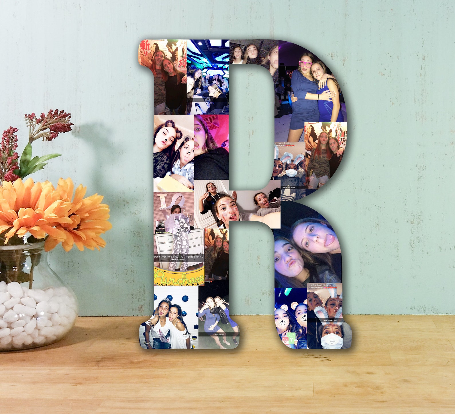 10 Inch Custom Photo Collage Photo Collage Letter Photo - Etsy