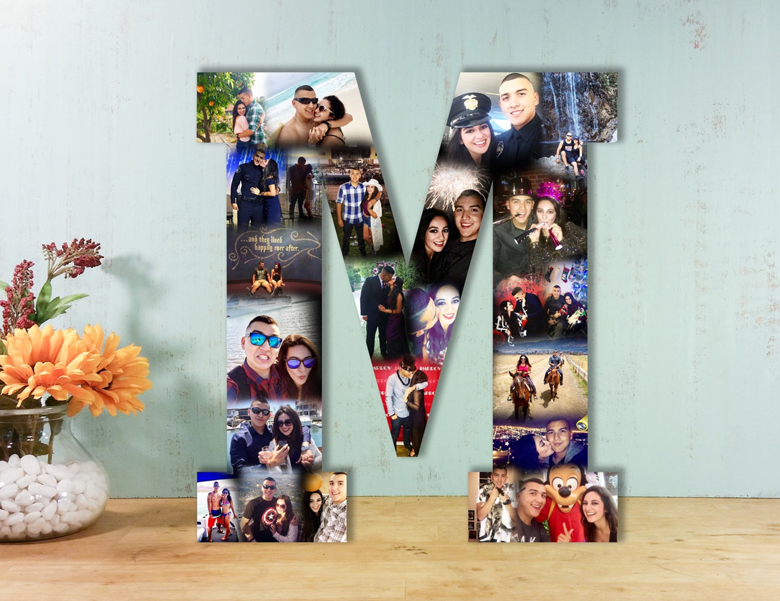 Custom Photo Collage Letter and Custom Photo Collage Frame for | Etsy