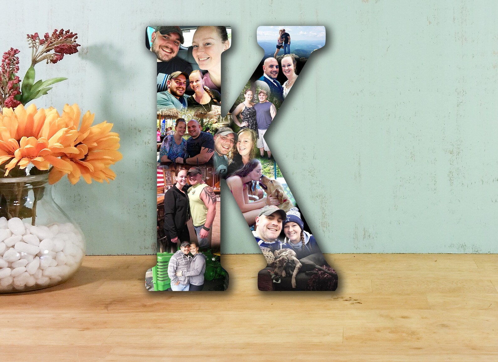 10 Inch Custom Photo Collage Photo Collage Letter Photo - Etsy