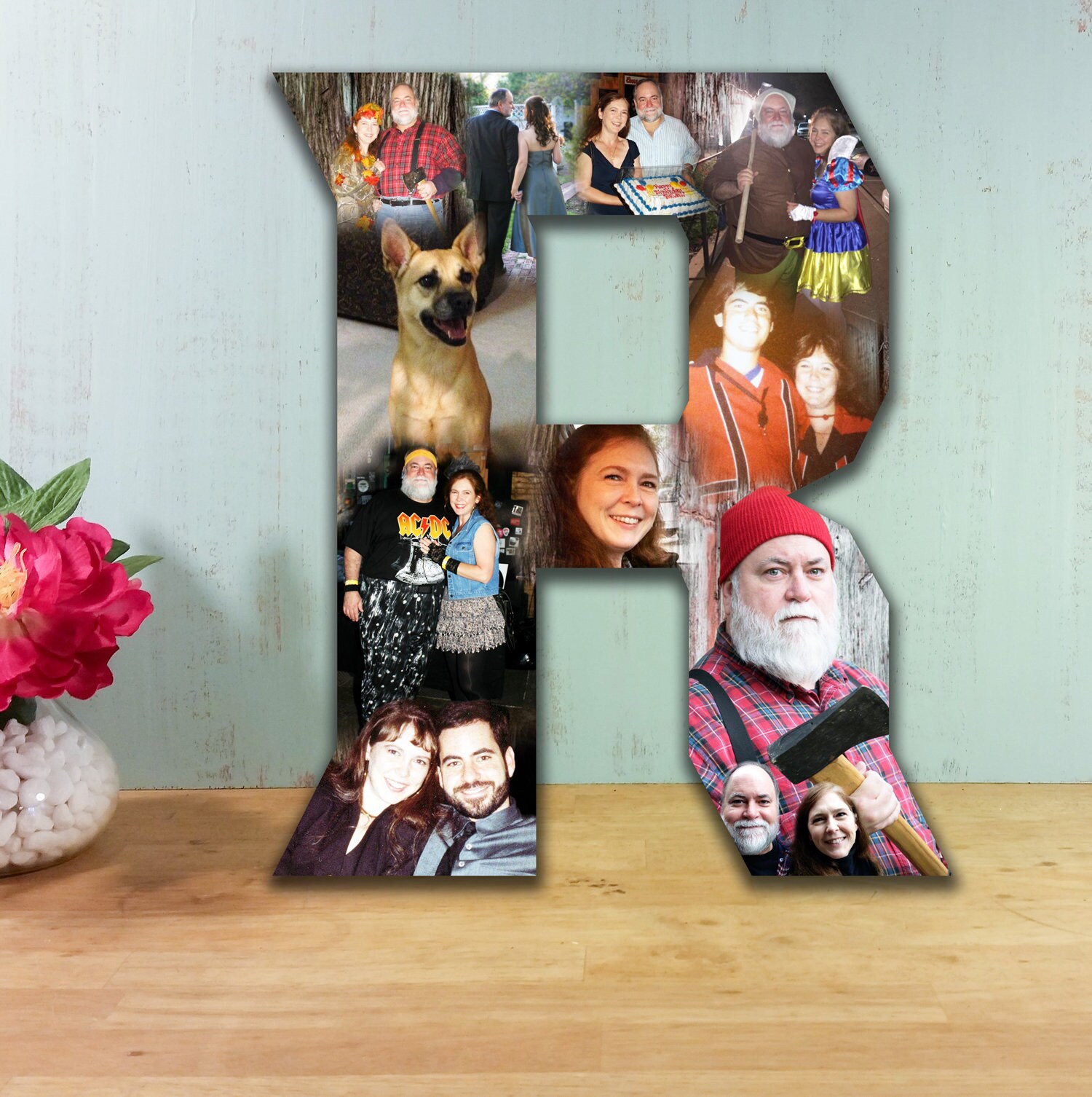 Home & Living Wall Hangings Custom Photo Collage Photo Letter 10 inch ...