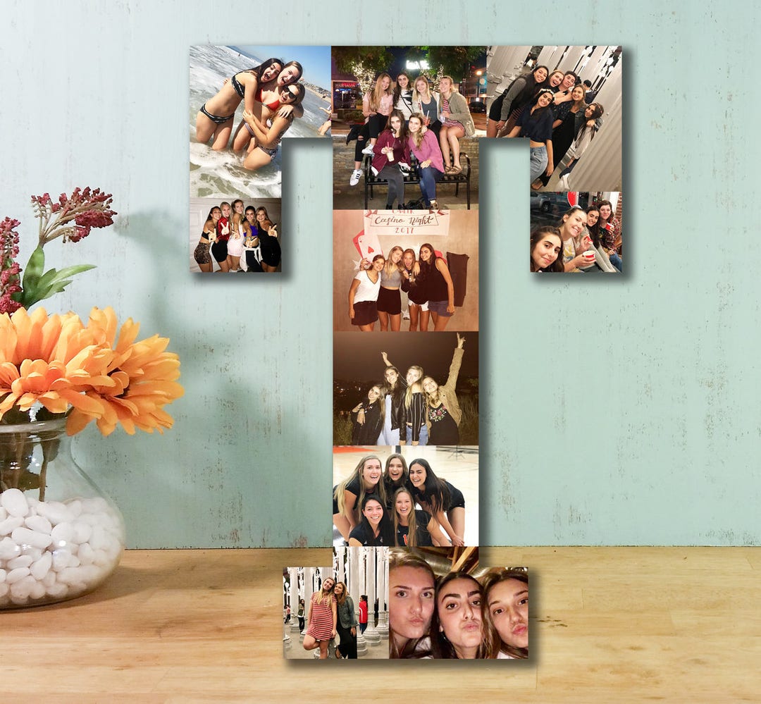 10 Inch Custom Photo Collage Photo Collage Letter Photo - Etsy