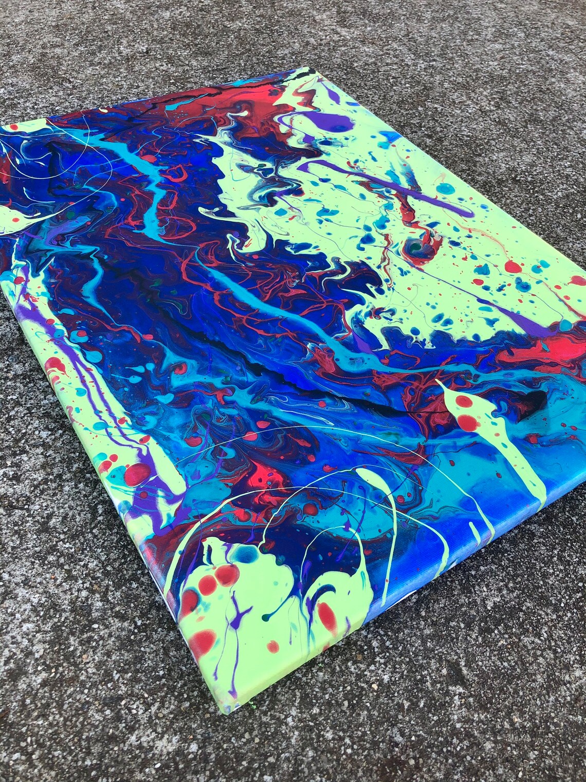 Let Me Bleed / Acrylic Pour Painting - 18 In. X 24 In. - Etsy