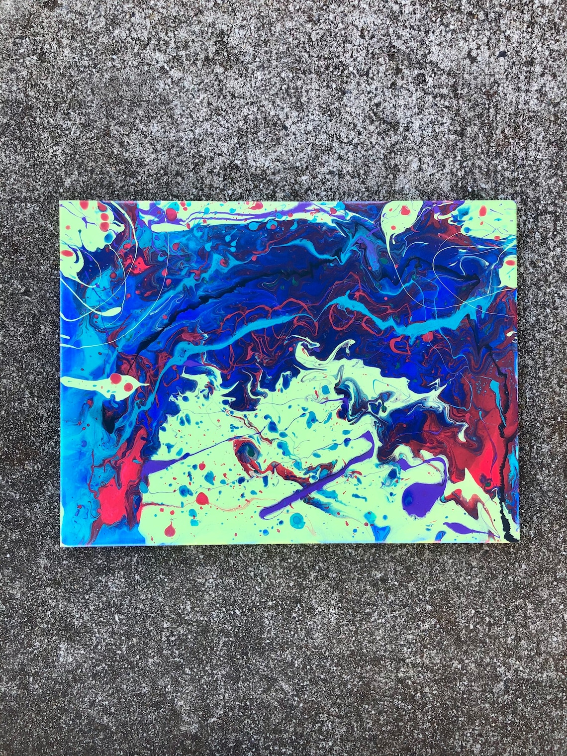 Let Me Bleed / Acrylic Pour Painting - 18 In. X 24 In. - Etsy
