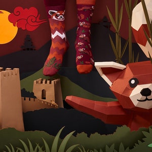 Red Panda Socks From MANY MORNINGS, Women's Socks, Men's Socks ...