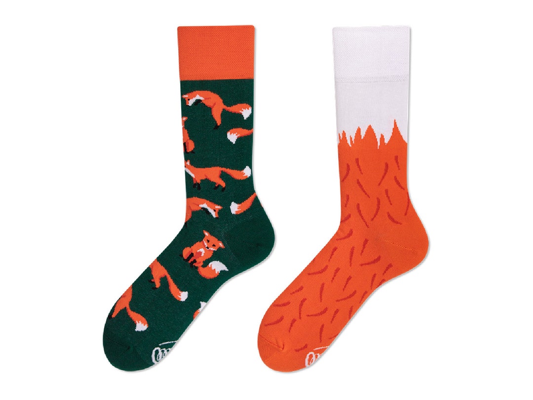 Fox Socks From MANY MORNINGS, Women's Socks, Men's Socks, Mismatched ...