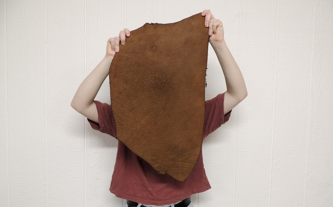 12-14 Oz. Buffalo Bison Leather Hide for Native American SCA Crafts ...