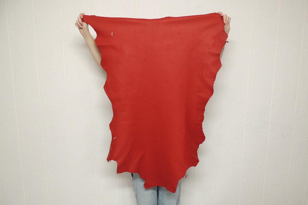 RED Buckskin Leather Hide for Native American Crafts Purses SCA LARP ...