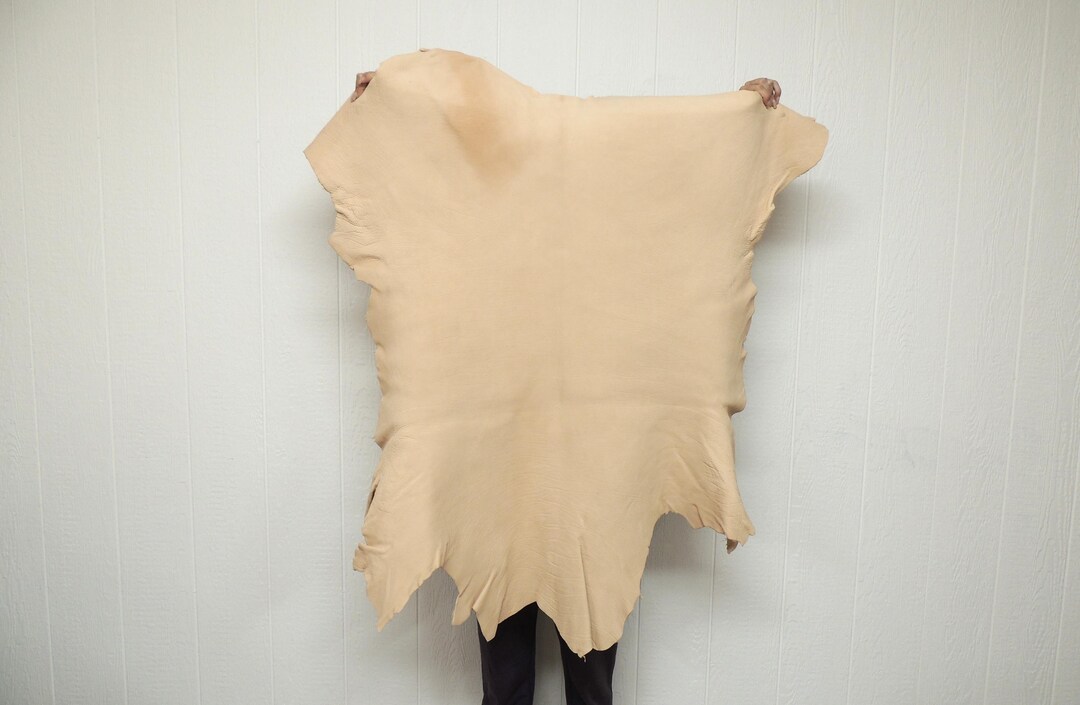 6-8 Oz. Natural BARK TANNED Buffalo Calf Leather Hide for Native Craft ...