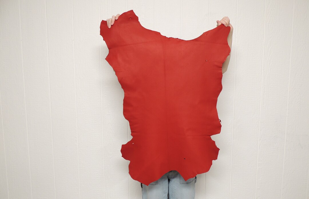 RED BUCKSKIN Leather Hide for Native American SASS Western Crafts ...