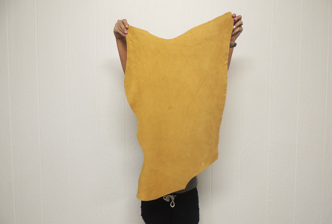 4-5 Oz. TAN Buffalo Bison Suede Leather Hide for Native American Crafts ...
