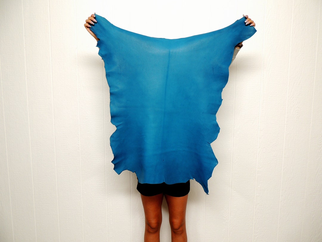 TURQUOISE Buckskin Leather Hide for Native Crafts Purses SCA LARP Garb ...