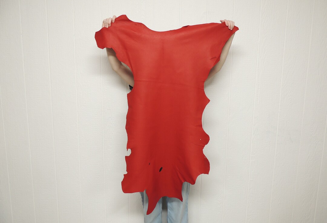 RED BUCKSKIN Leather Hide for Native American SASS Western Crafts ...