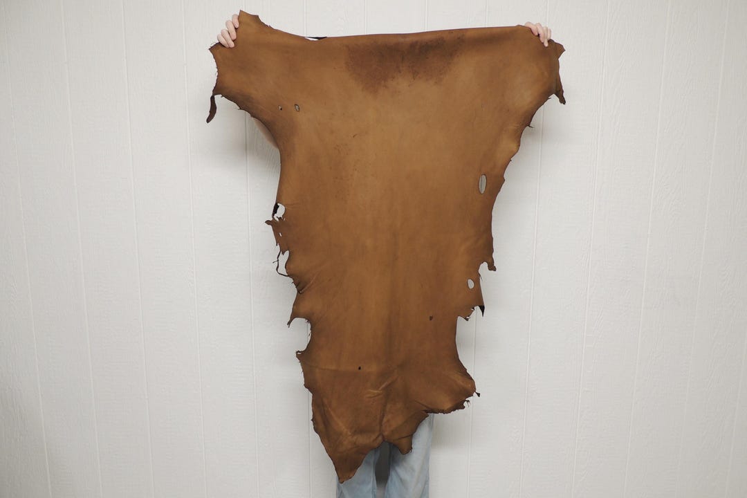 3-4oz SADDLE Deerskin Leather Hide for Native American Crafts Buckskins ...