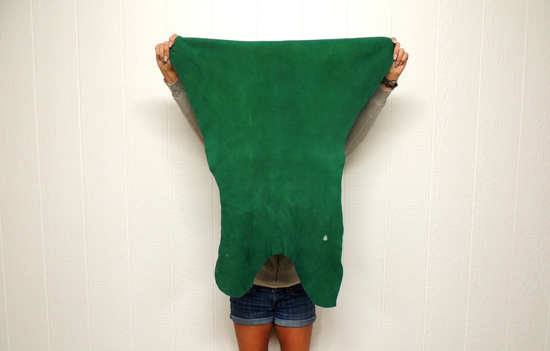GREEN Deerskin Leather Hide for Native American Crafts Cosplay Costume ...
