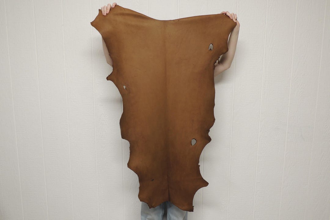 3-4oz SADDLE Deerskin Leather Hide for Native American Crafts Buckskins ...