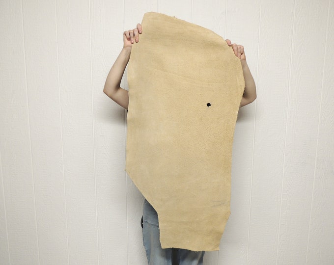 7-9 Oz. BRAINTAN Buffalo Bison Suede Leather Hide for Native American ...