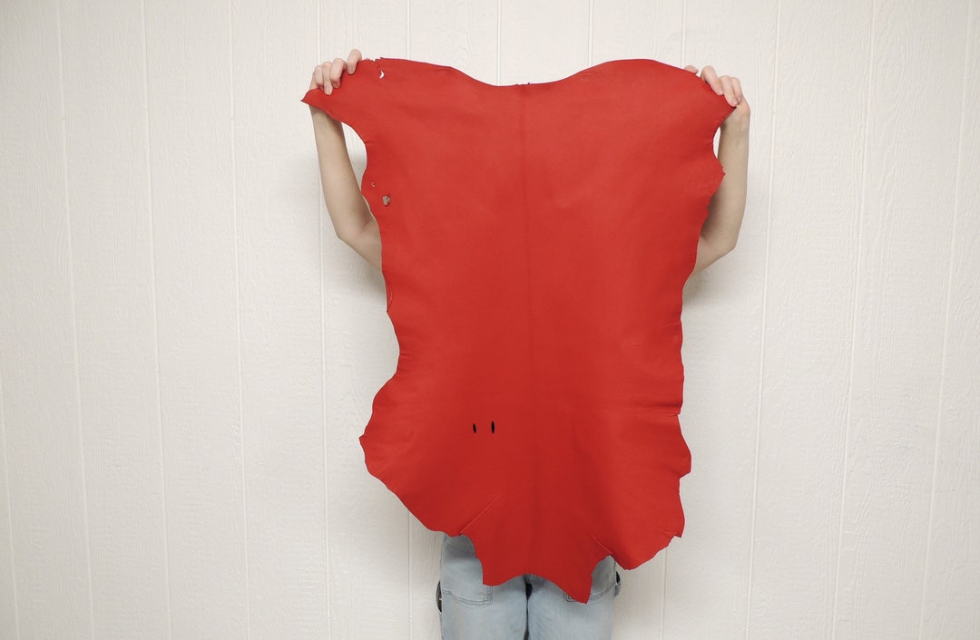 RED BUCKSKIN Leather Hide for Native American SASS Western Crafts ...