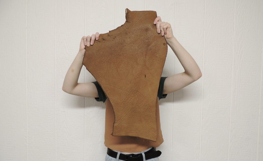 12-14 Oz. Buffalo Bison Leather Hide for Native American SCA Crafts ...