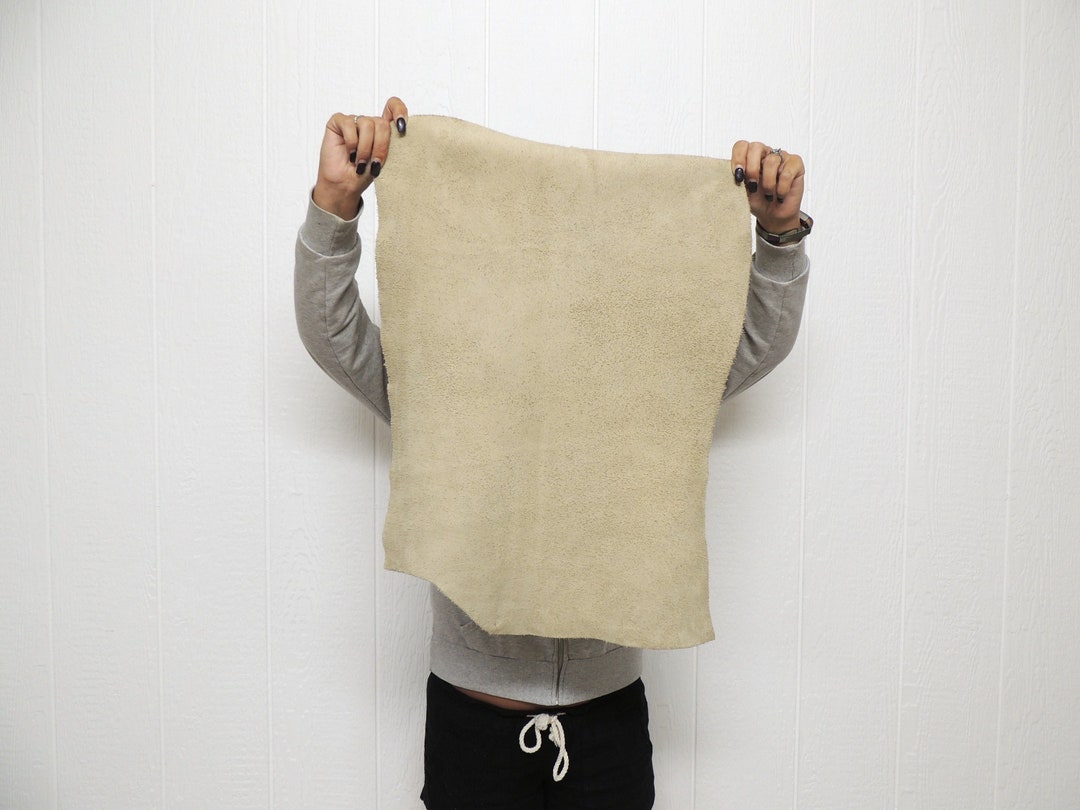 4-6 Oz. SMOKE Buffalo Bison Suede Leather Hide for Native American SCA ...