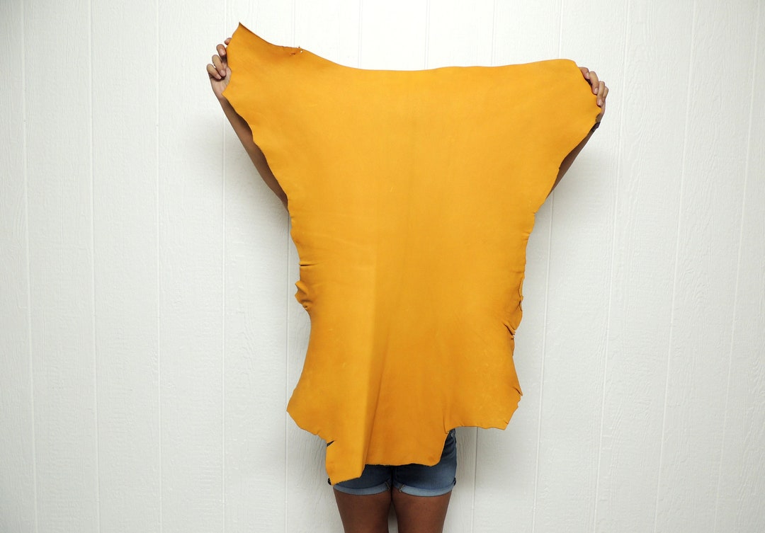 GOLD Buckskin Leather Hide for SCA LARP Garb Cosplay Native Craft Laces ...