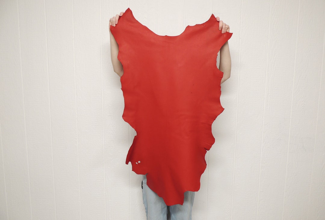 RED BUCKSKIN Leather Hide for Native American SASS Western Crafts ...