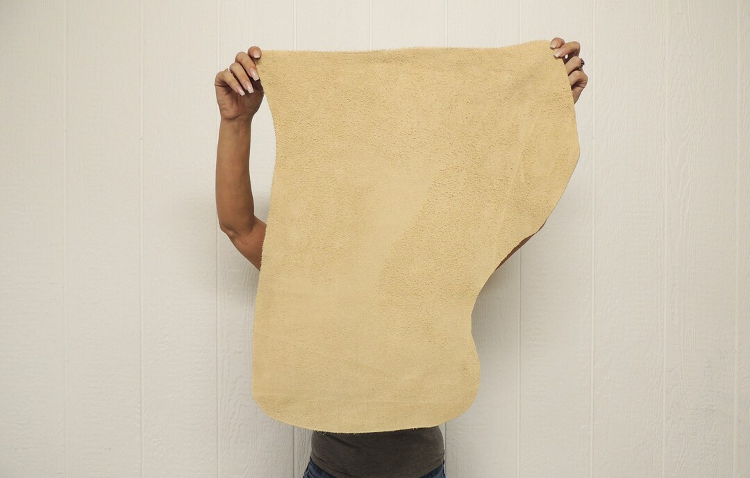 5-6 Oz. BRAINTAN Buffalo Bison Suede Leather Hide for Native American ...