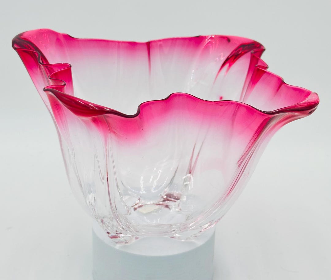 Steuben Glass Grotesque Vase Ruby Red to Clear Carder Era Bowl Vintage ...